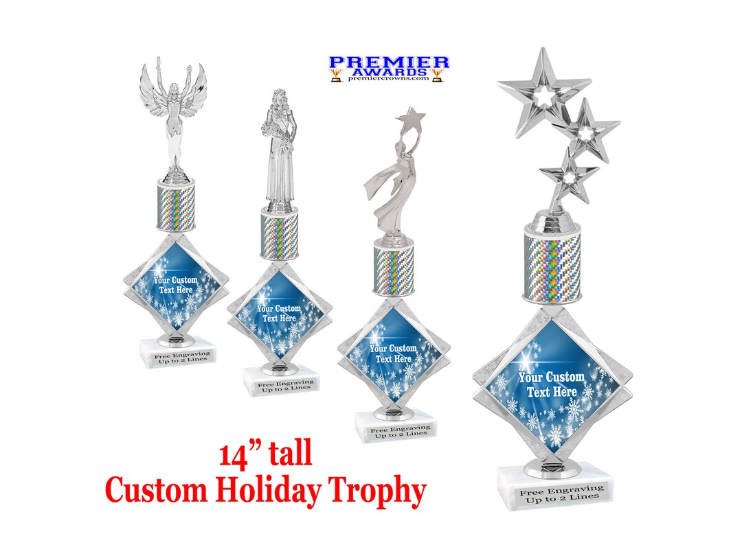 Custom Snowflake Trophy. Great Trophy for Your Holiday Events, Santa ...