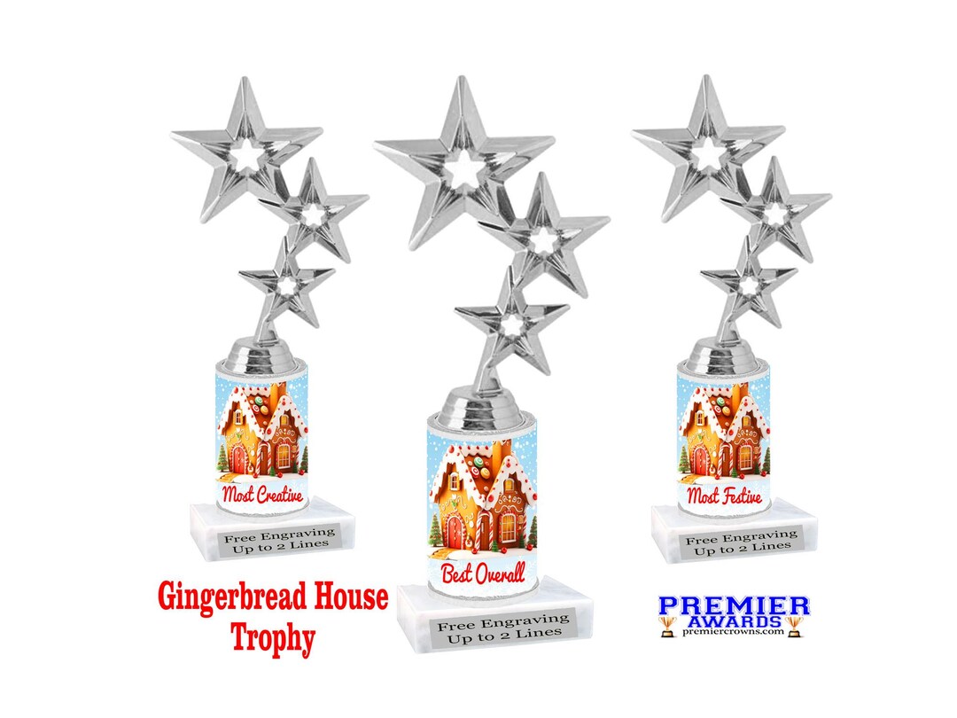 Gingerbread House Contest Trophy. 10" Tall. Great for Your Gingerbread ...