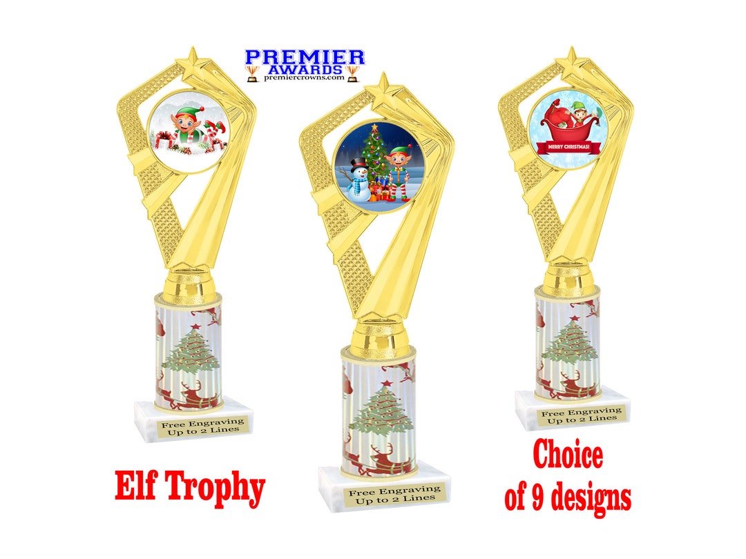 Elf Theme Trophy. Great Trophy for Your Holiday Events - Etsy