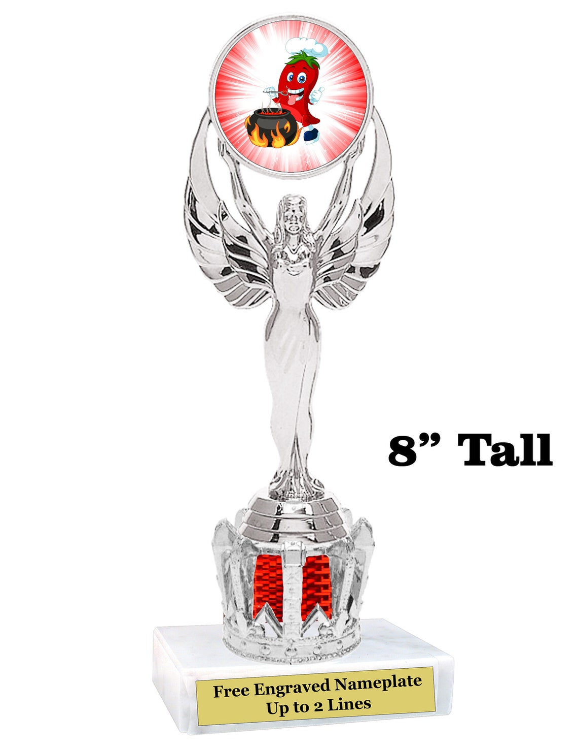 Chili - Salsa - BBQ Trophy. 8" Tall With Choice of Art Work. Great ...