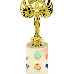 Cupcake Theme Trophy With Choice of Figure. Numerous Trophy Heights ...
