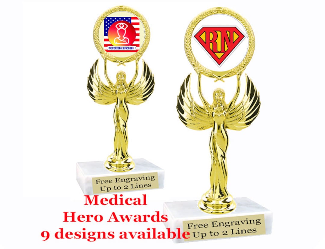 Medical Hero Award 6" Tall Trophy With Choice of Art Work. Available in ...