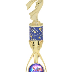 Patriotic - 4th of July Trophy. 14" Tall. Show off Your Patriotic ...