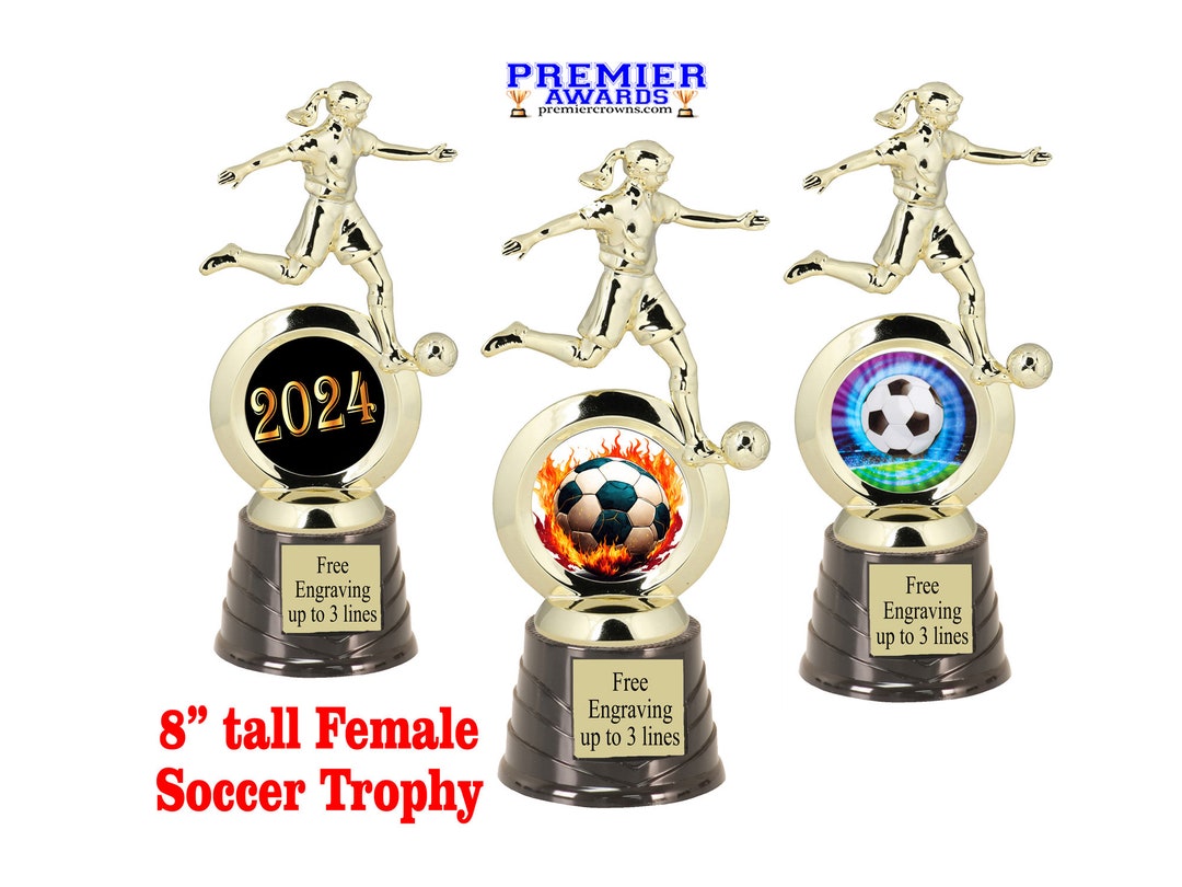 Female Soccer Trophy. 8" Tall. Great Trophy for Sports Leagues, Schools ...