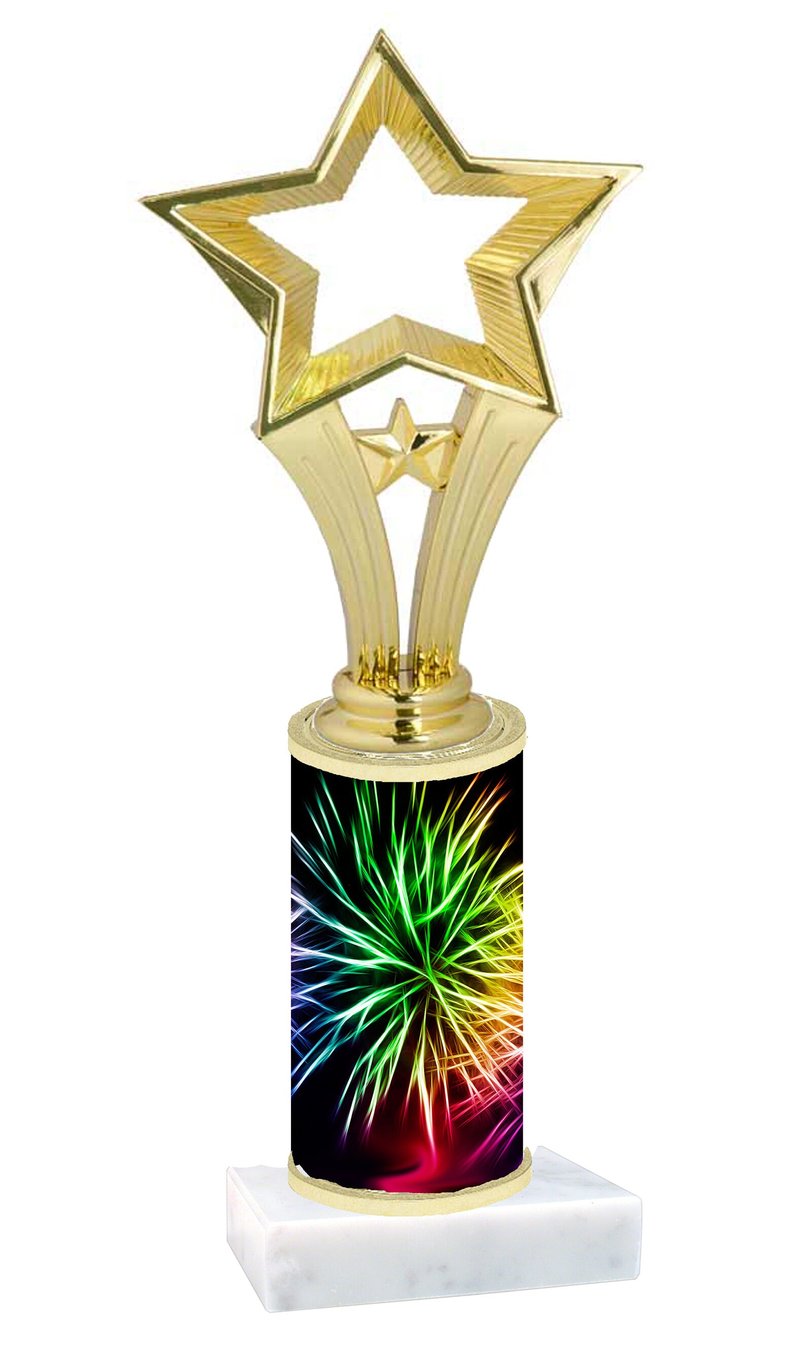 Fireworks Trophy With Choice of Figure. Numerous Trophy - Etsy