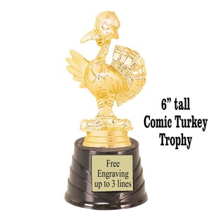 Turkey Trophy. Great for Your Thanksgiving Events! 6" Tall - Etsy