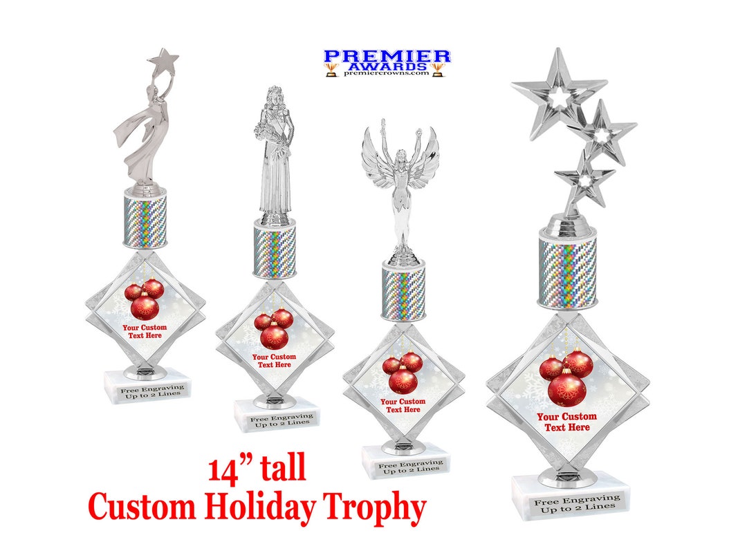 Custom Holiday Trophy. Great Trophy for Your Holiday Events, Santa Runs ...