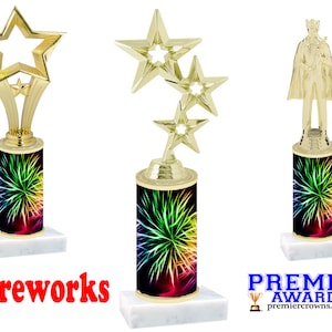 Fireworks Trophy With Choice of Figure. Numerous Trophy Heights ...