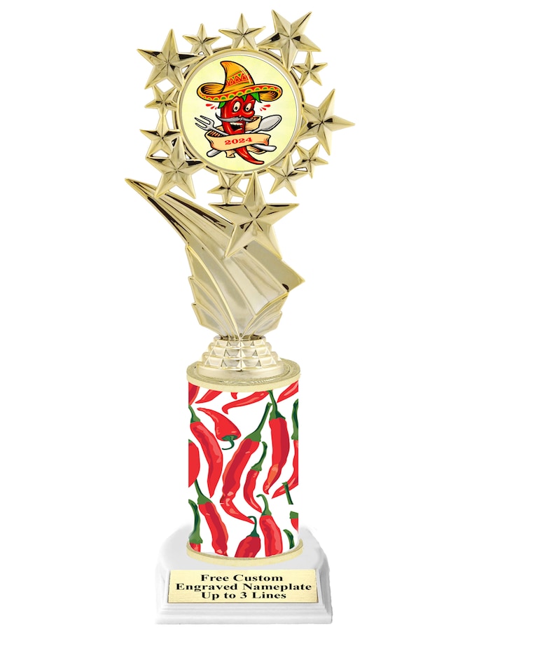 Chili Pepper Trophy. Choice of Artwork and Trophy Height. Great for ...