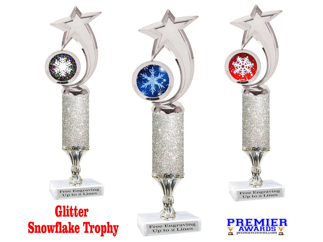 Snowflake Trophy. Great Trophy for Your Holiday Events, Santa Runs ...