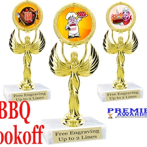 BBQ Cook off Trophy. 6" Tall With Choice of Art Work. Great Trophy for ...