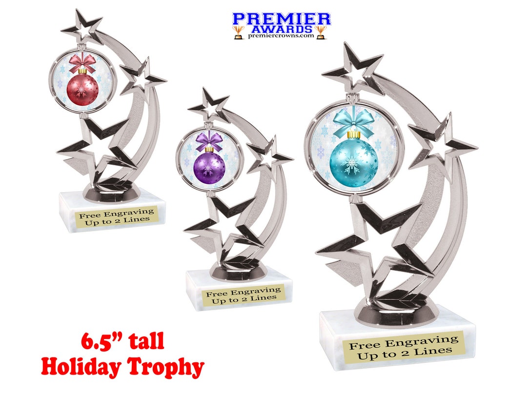 Christmas - Winter Theme Trophy 6" Tall. Great for Decorating Contests ...