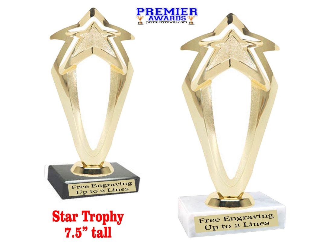 Gold Stars Trophy. 7.5 Tall Trophy. Great Award for All - Etsy
