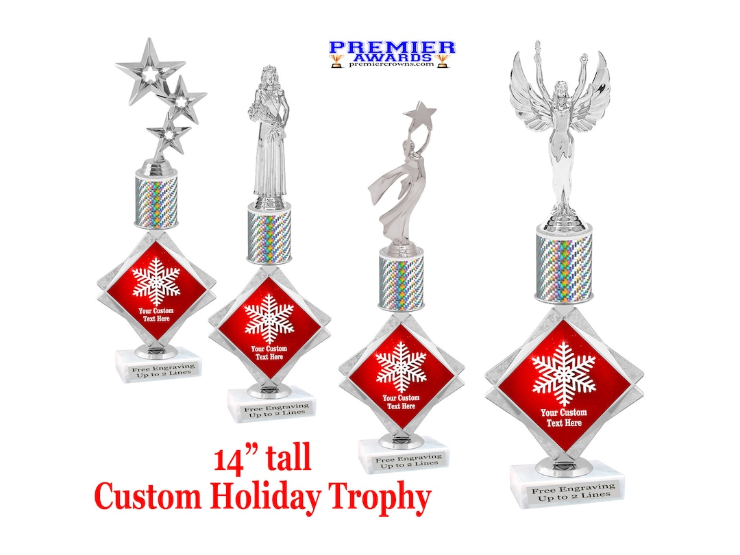 Custom Snowflake Trophy. Great Trophy for Your Holiday Events, Santa ...