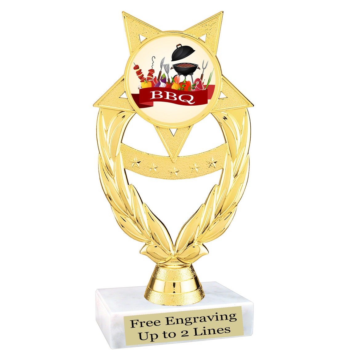 BBQ Cook off Trophy. 6 Tall With Choice of Art Work. | Etsy