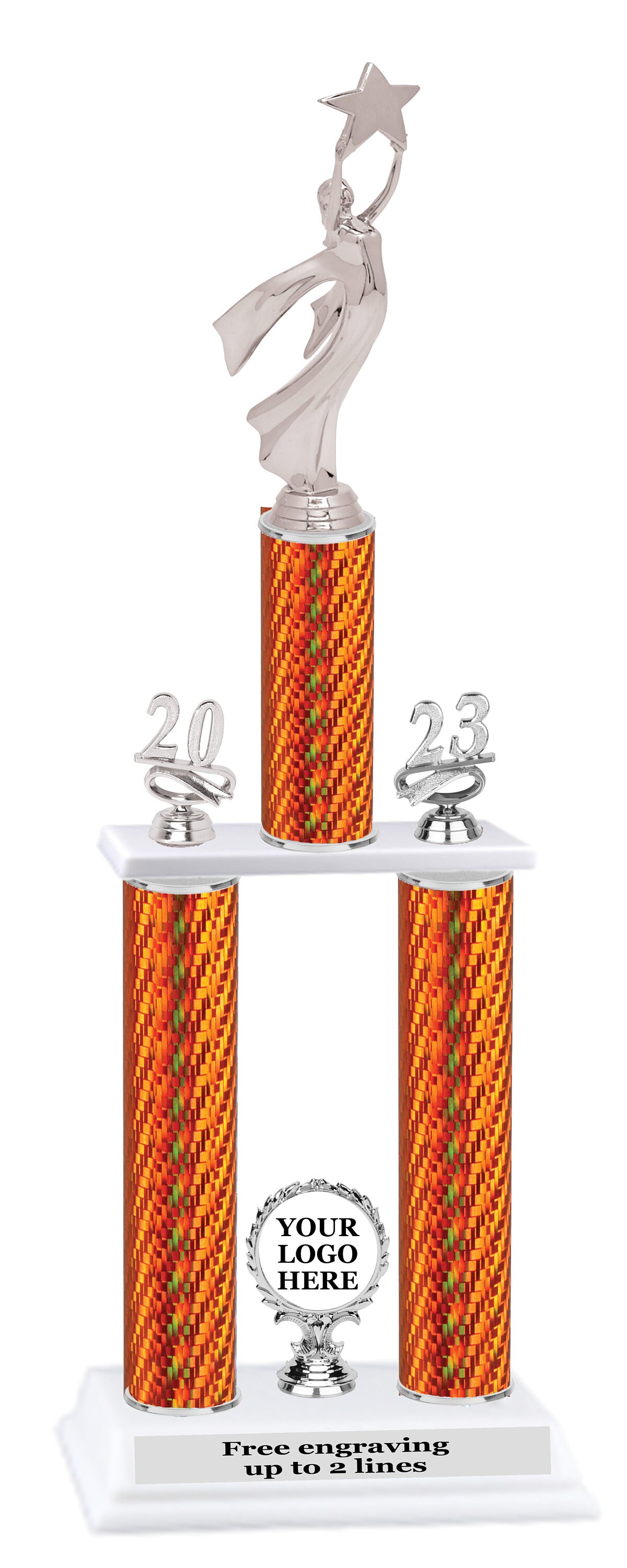 Custom 2-column Trophy. Available in 3 Trophy Heights & Choice of ...