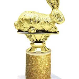 Easter Trophy. Easter Rabbit on Glitter Column. Great for Your Pageants ...