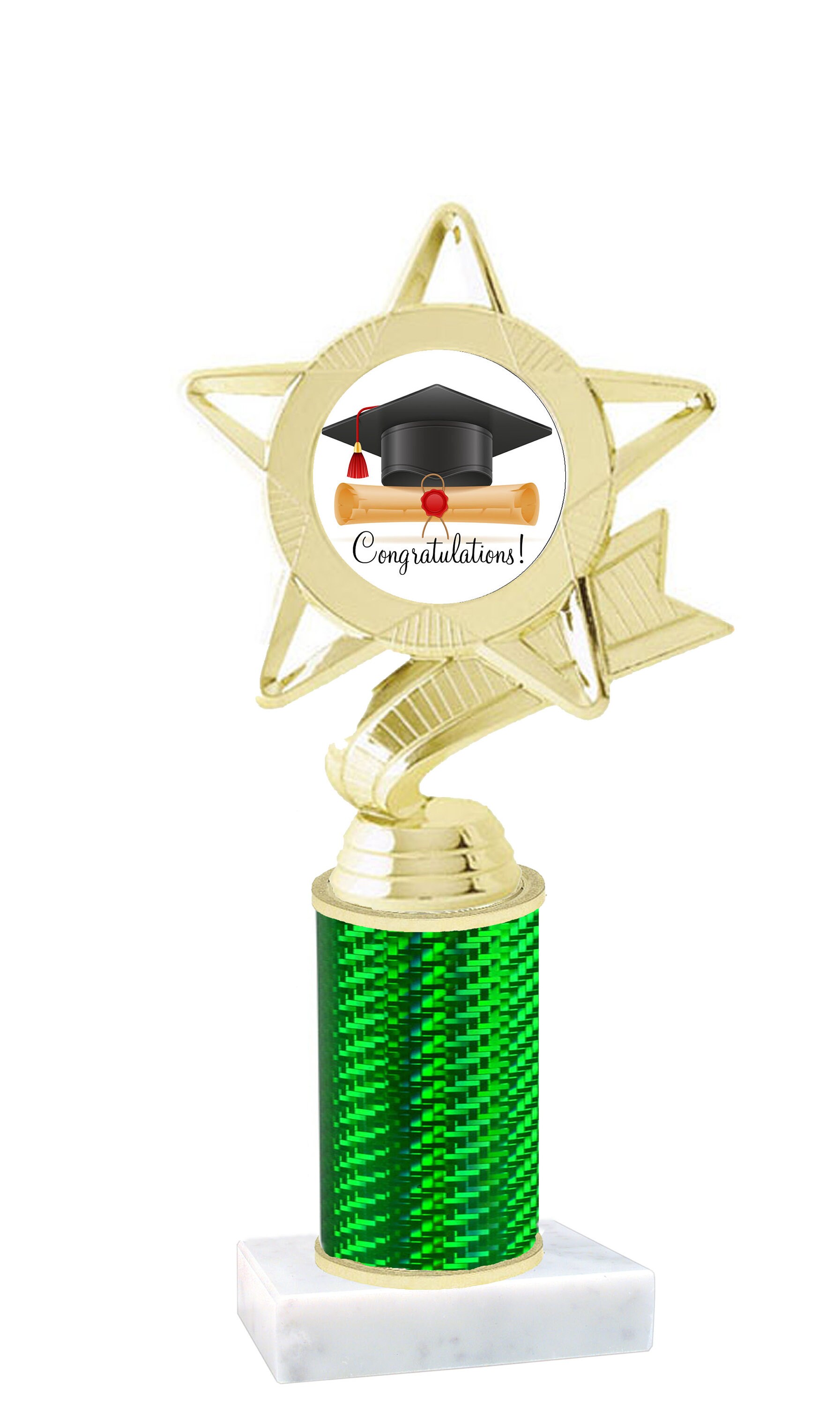 Graduation theme trophy. Great award to celebrate their | Etsy