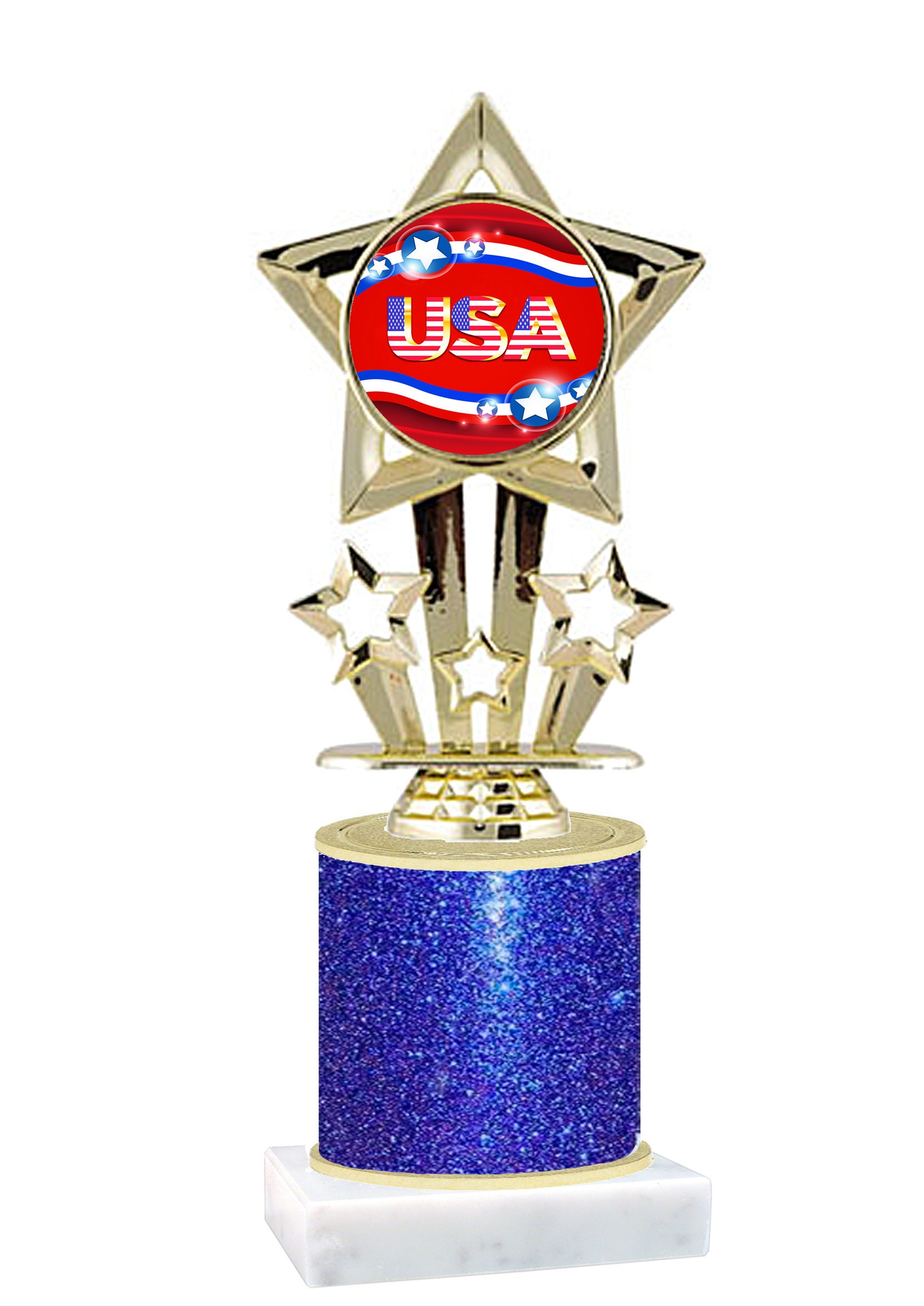 Art & Collectibles Trophies & Awards Choice of glitter color and trophy ...