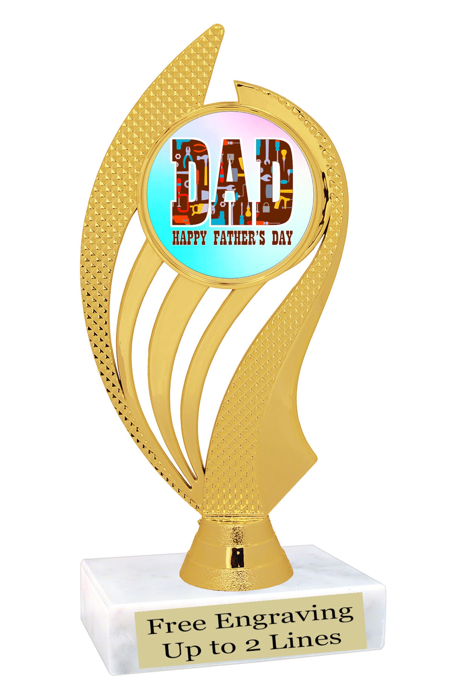 Father's Day Trophy 6 tall with choice of 8 | Etsy