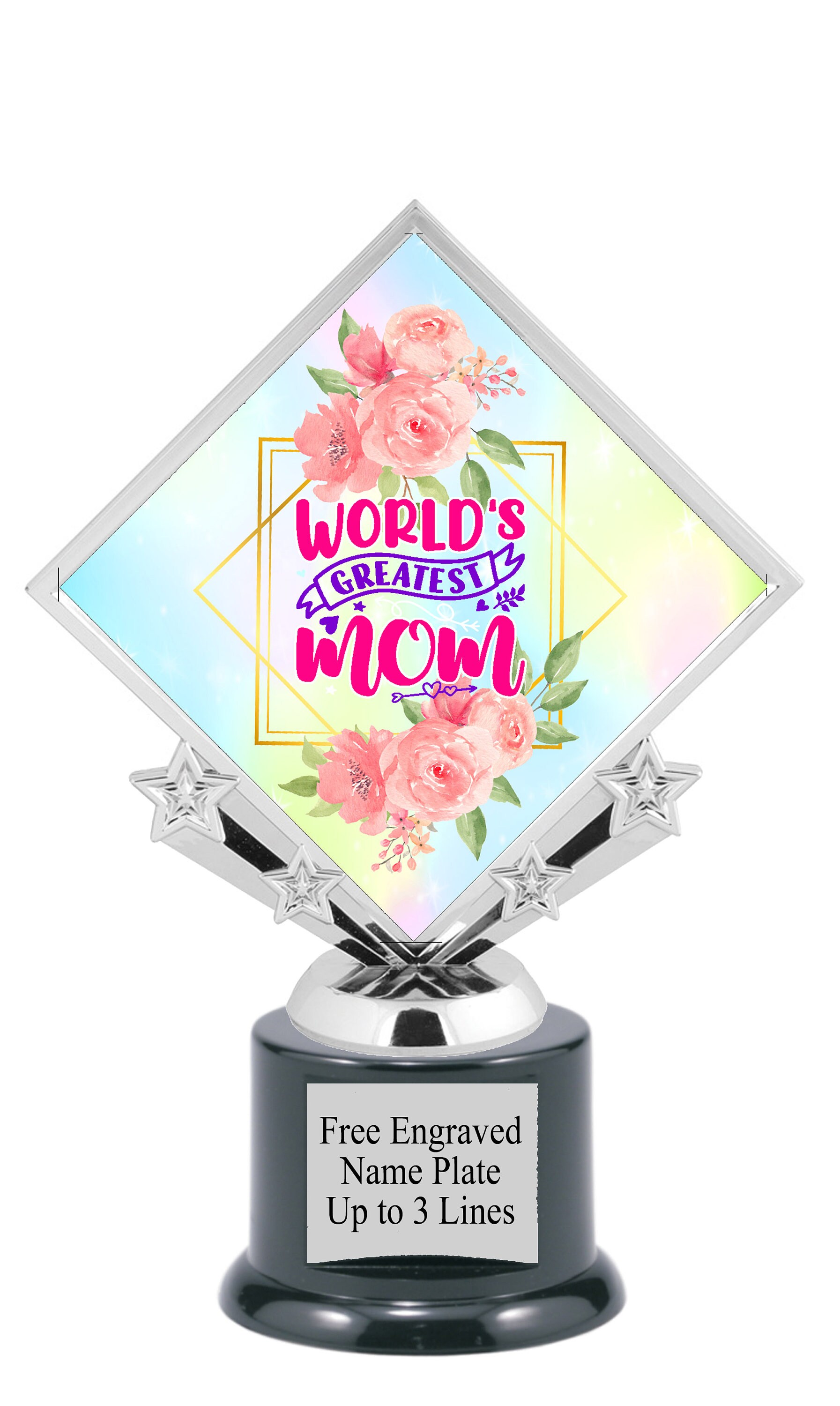 Super Mom - Best Mom Theme Trophy. 8.5" Tall Trophy With Choice of Art ...
