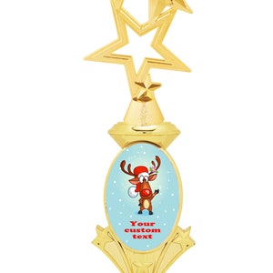 Custom Reindeer Trophy. Great Trophy for Your Holiday Events, Pageants ...