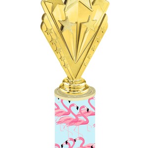 Flamingo Theme Trophy With Choice of Figure. Numerous Trophy - Etsy