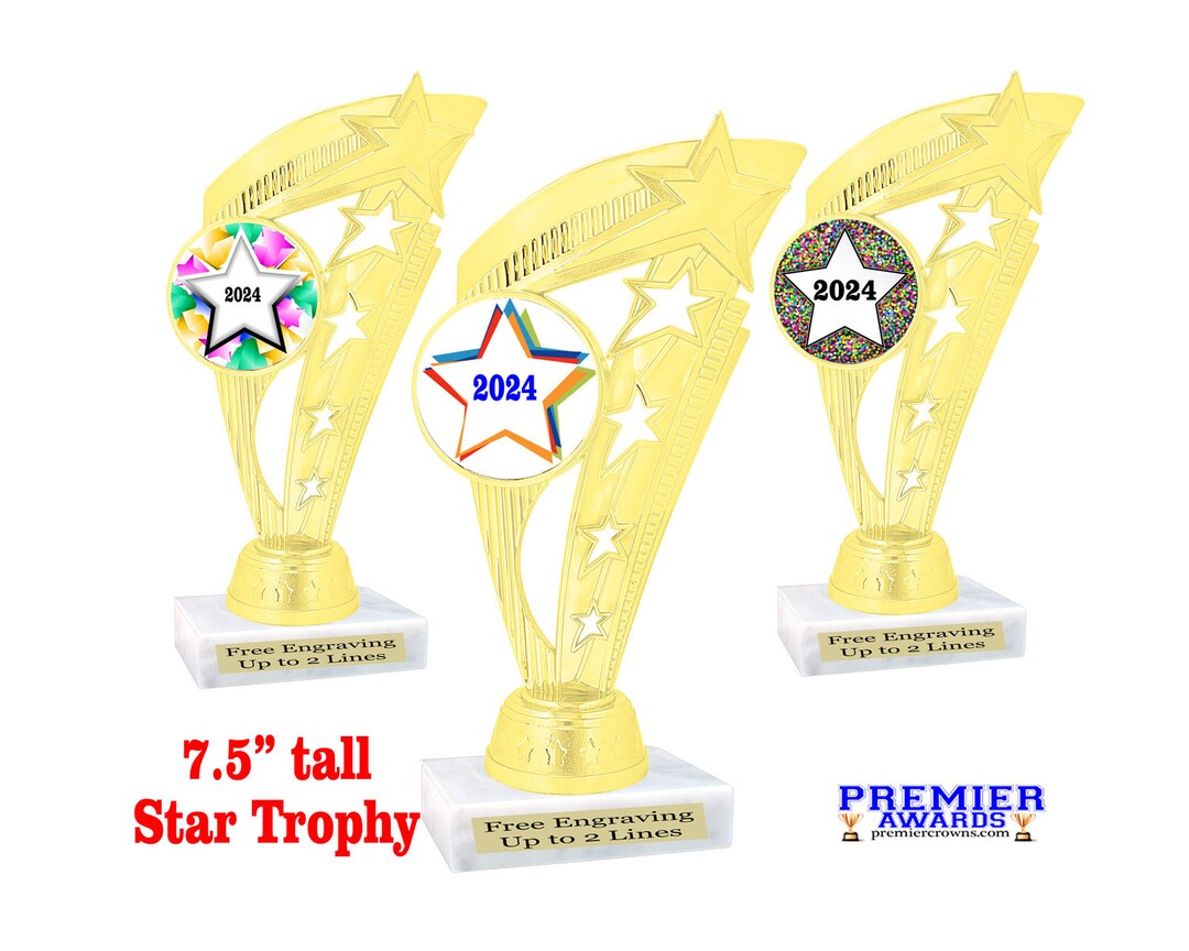 Star Trophy With 2024 Artwork. Great Trophy for Any Event, Pageant ...