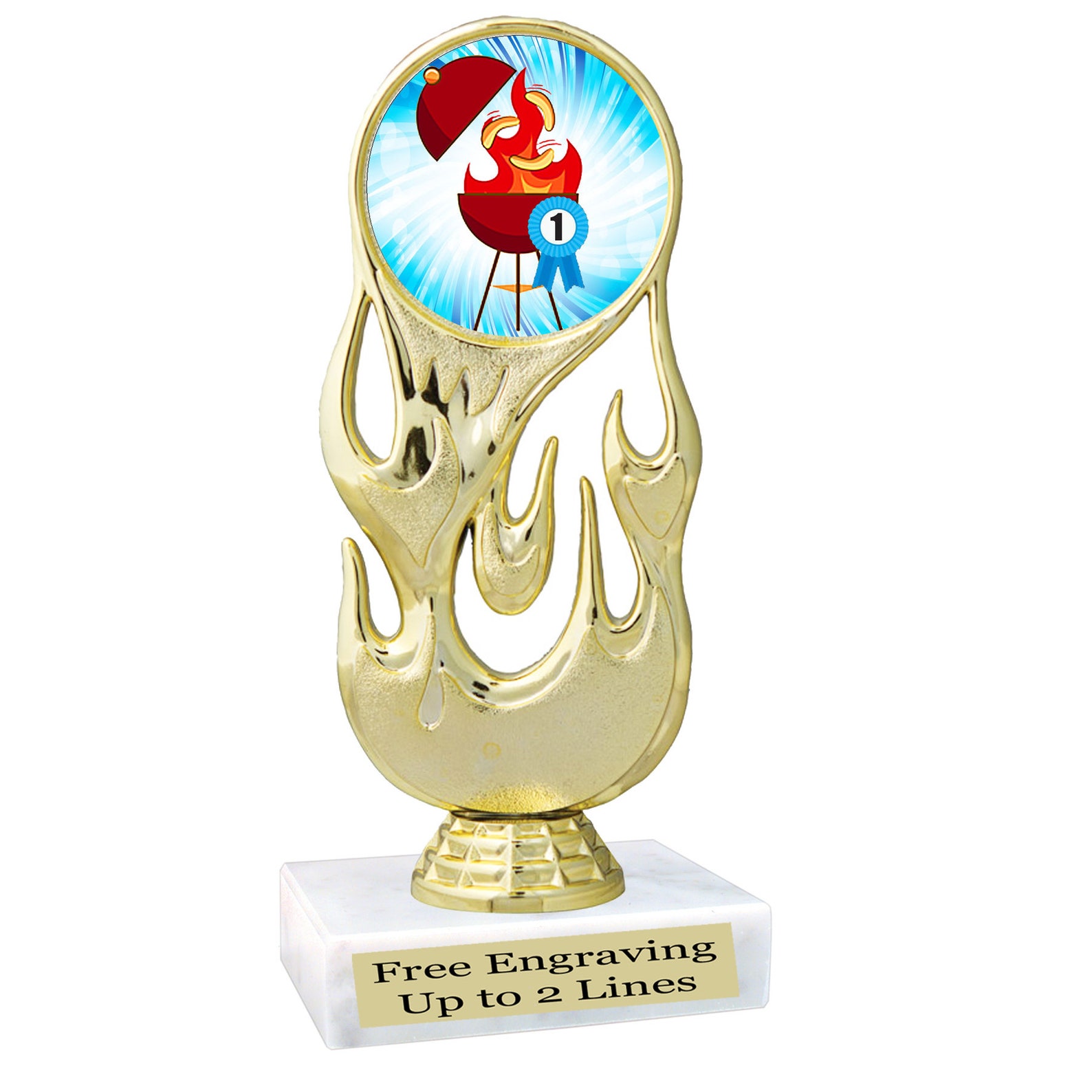 BBQ Cook off Trophy. 6" Tall With Choice of Art Work. Great Trophy for ...