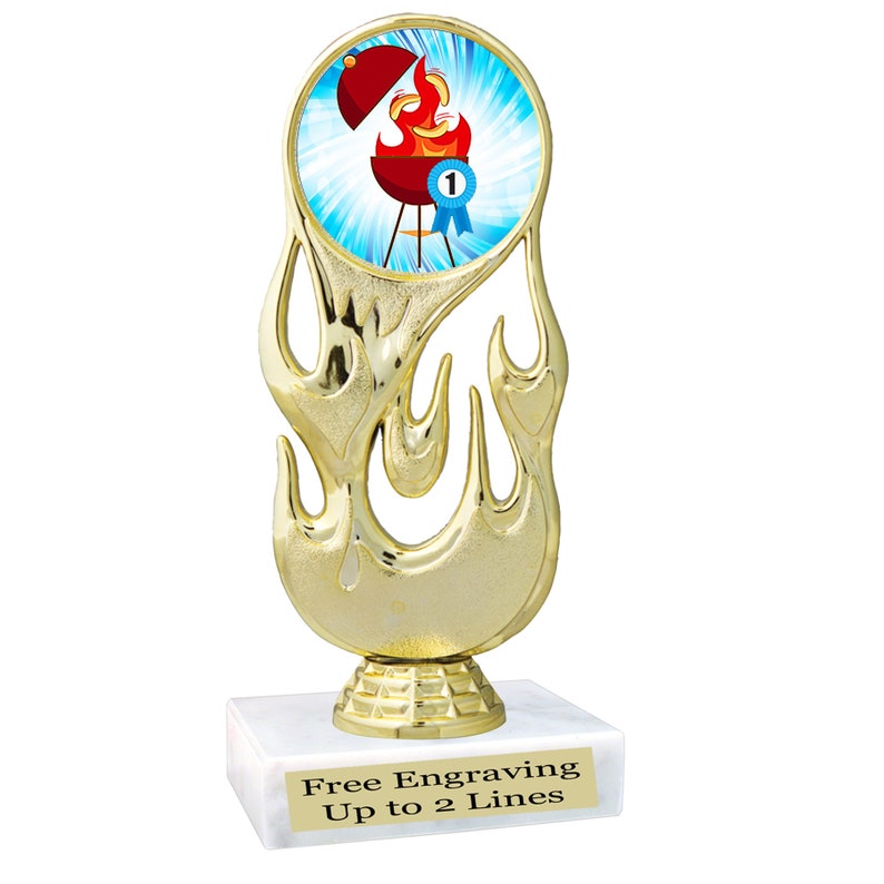 BBQ Cook off Trophy. 6" Tall With Choice of Art Work. Great Trophy for ...