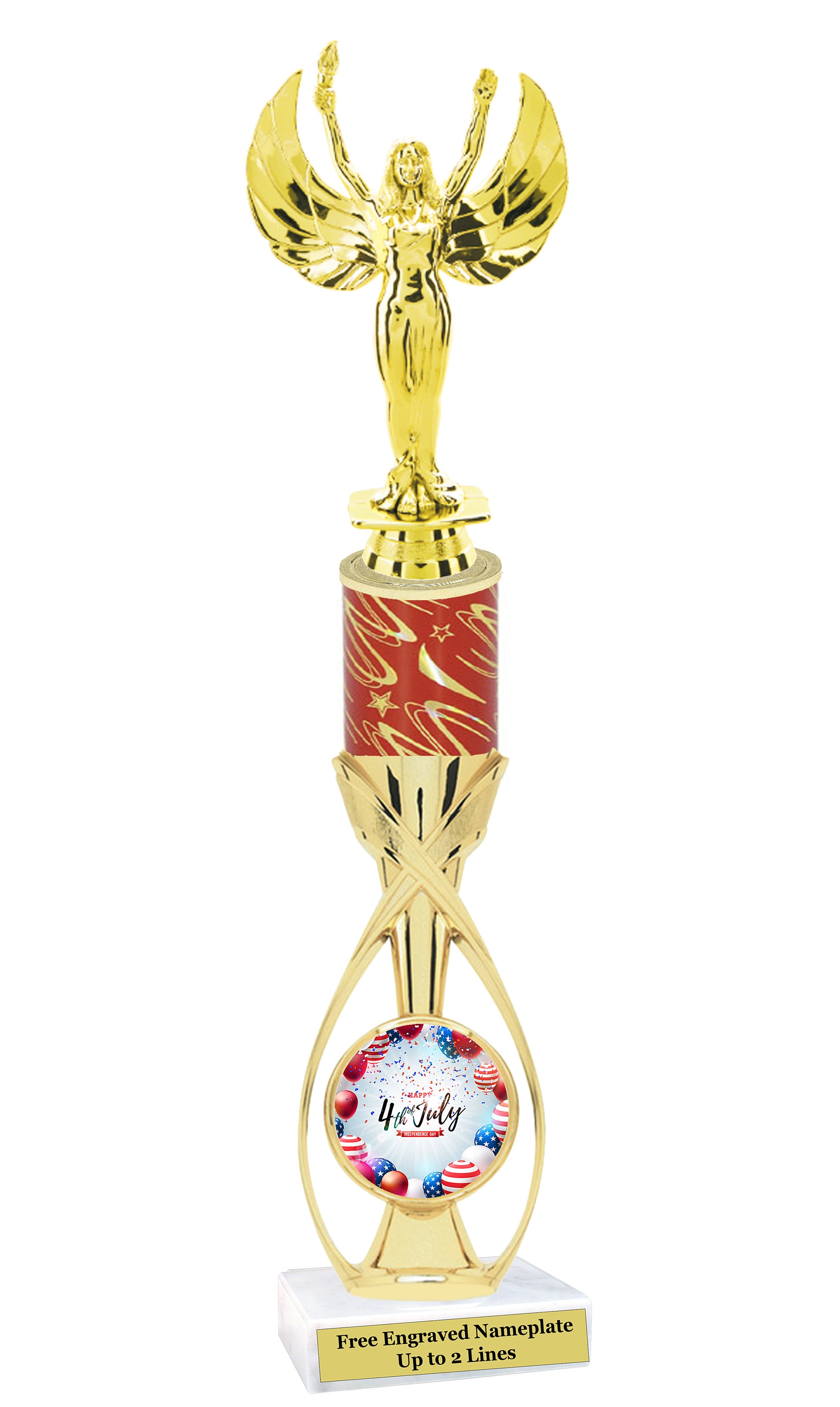 Patriotic - 4th of July Trophy. 14" Tall. Show off Your Patriotic ...