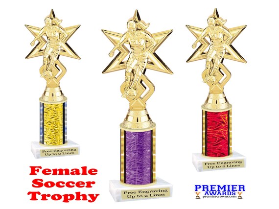 Female Soccer Star Trophy. Great Trophy for Your Soccer Team | Etsy