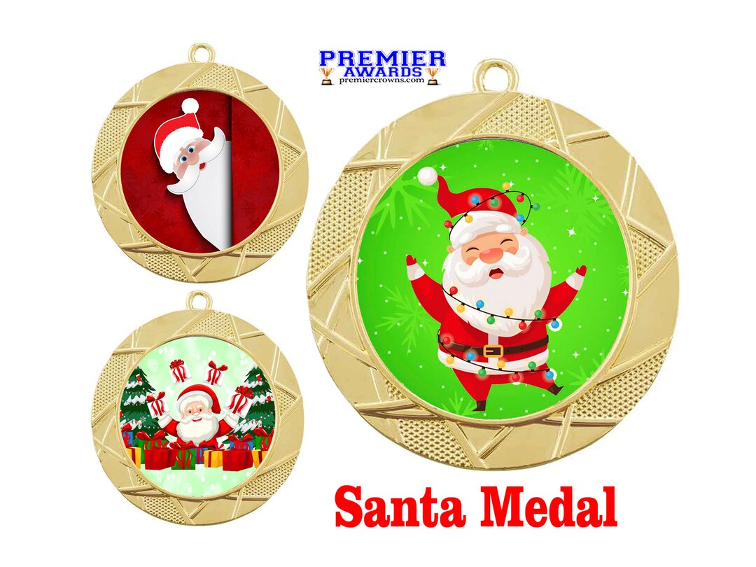 Santa Theme Medal. Great Medal for All of Your Santa Run Events ...