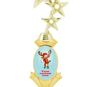 Custom Reindeer Trophy. Great Trophy for Your Holiday Events, Pageants ...