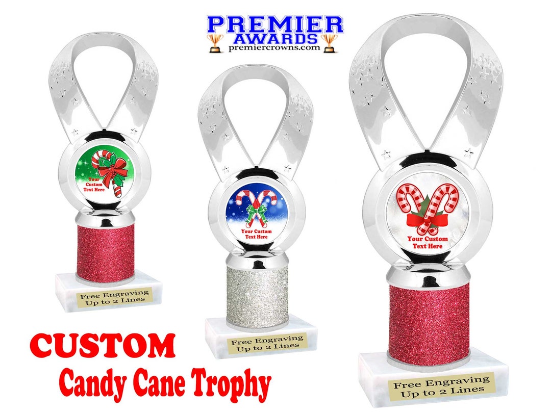 Custom Candy Cane Trophy. Great Trophy for Your Holiday Events ...