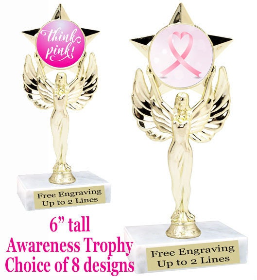 Awareness theme trophy. 6 tall trophy with art work. | Etsy