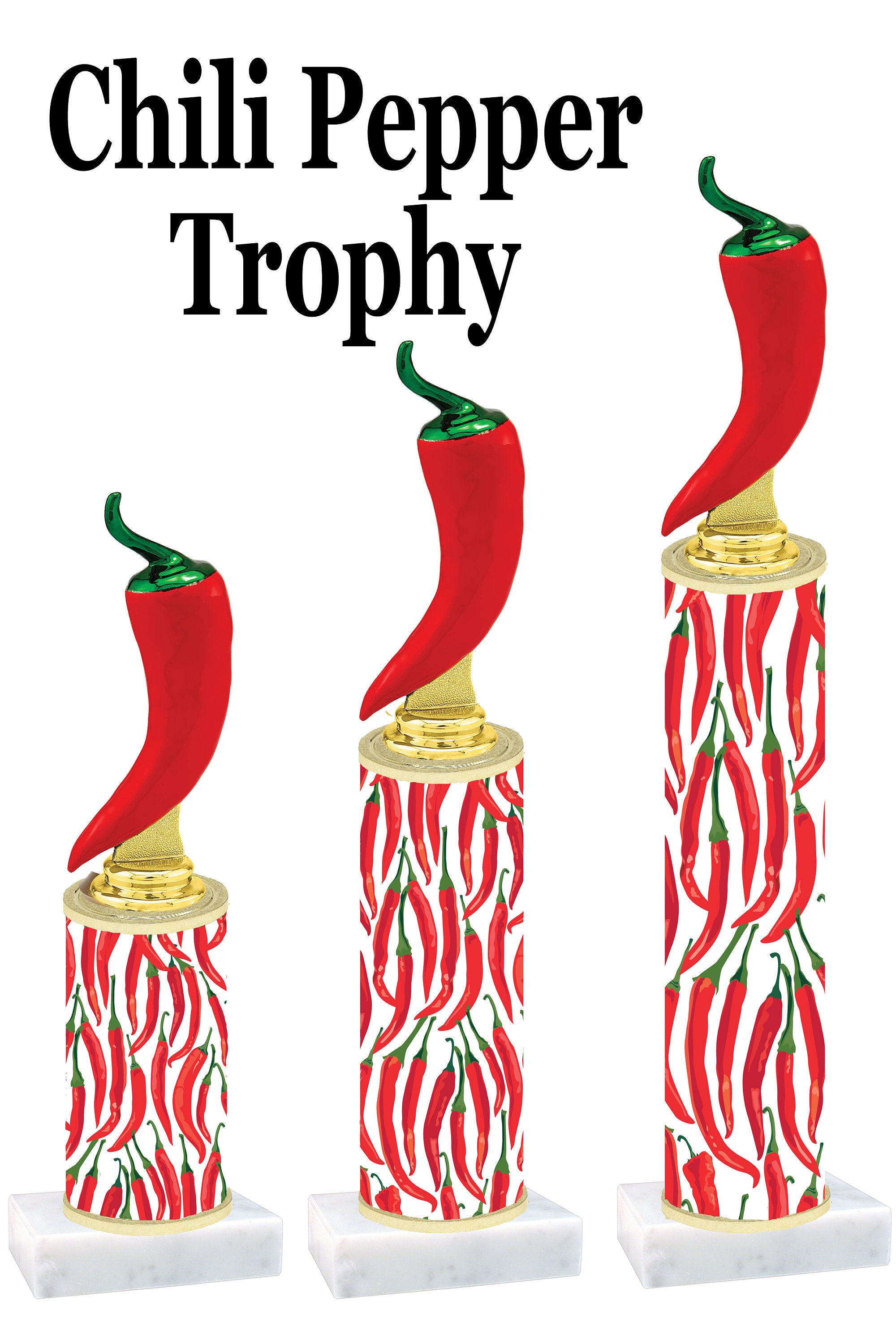 Chili Pepper Trophy. Red Chili Pepper on Chili Pepper Design - Etsy