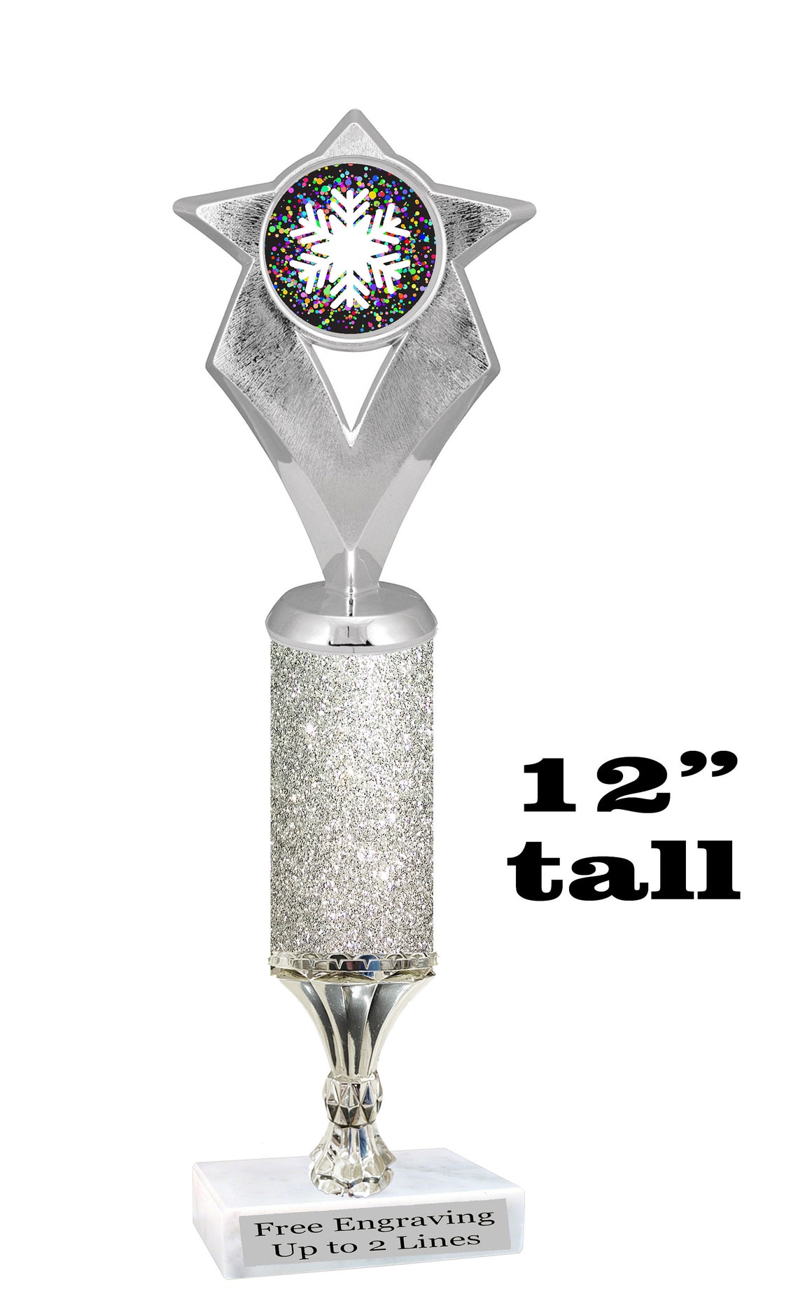Snowflake Trophy. Great Trophy for Your Holiday Events, Santa Runs ...