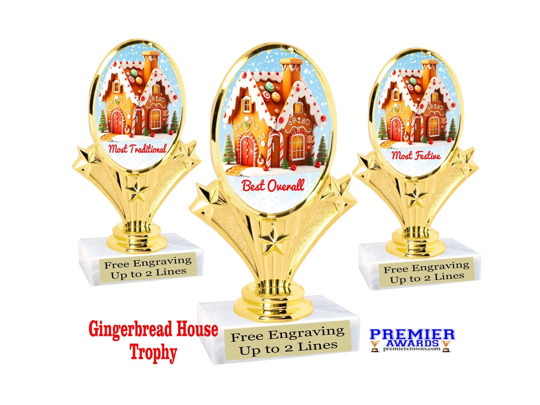 Gingerbread House Contest Trophy. 5" Tall. Great for Your Gingerbread ...
