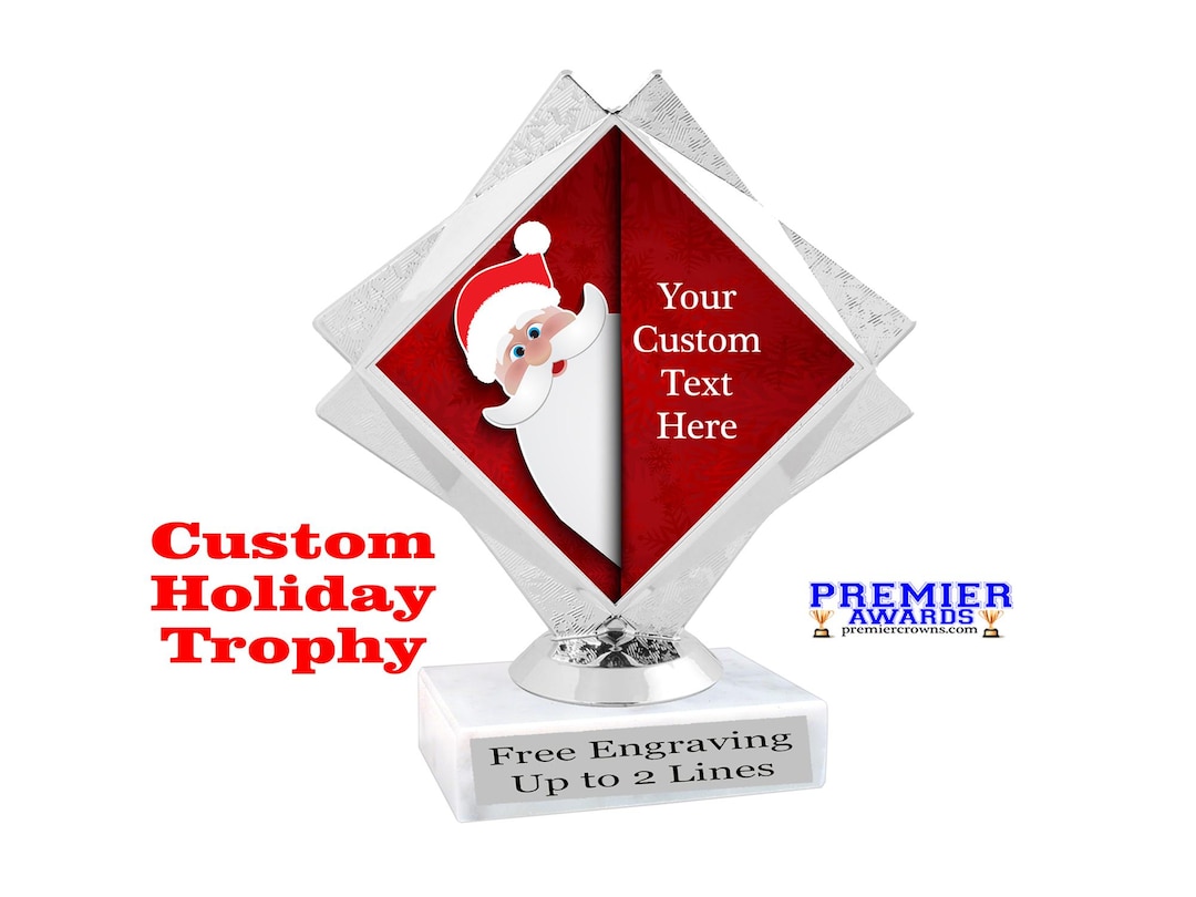 Custom Holiday Trophy. Great Trophy for Your Holiday Events, Pageants ...