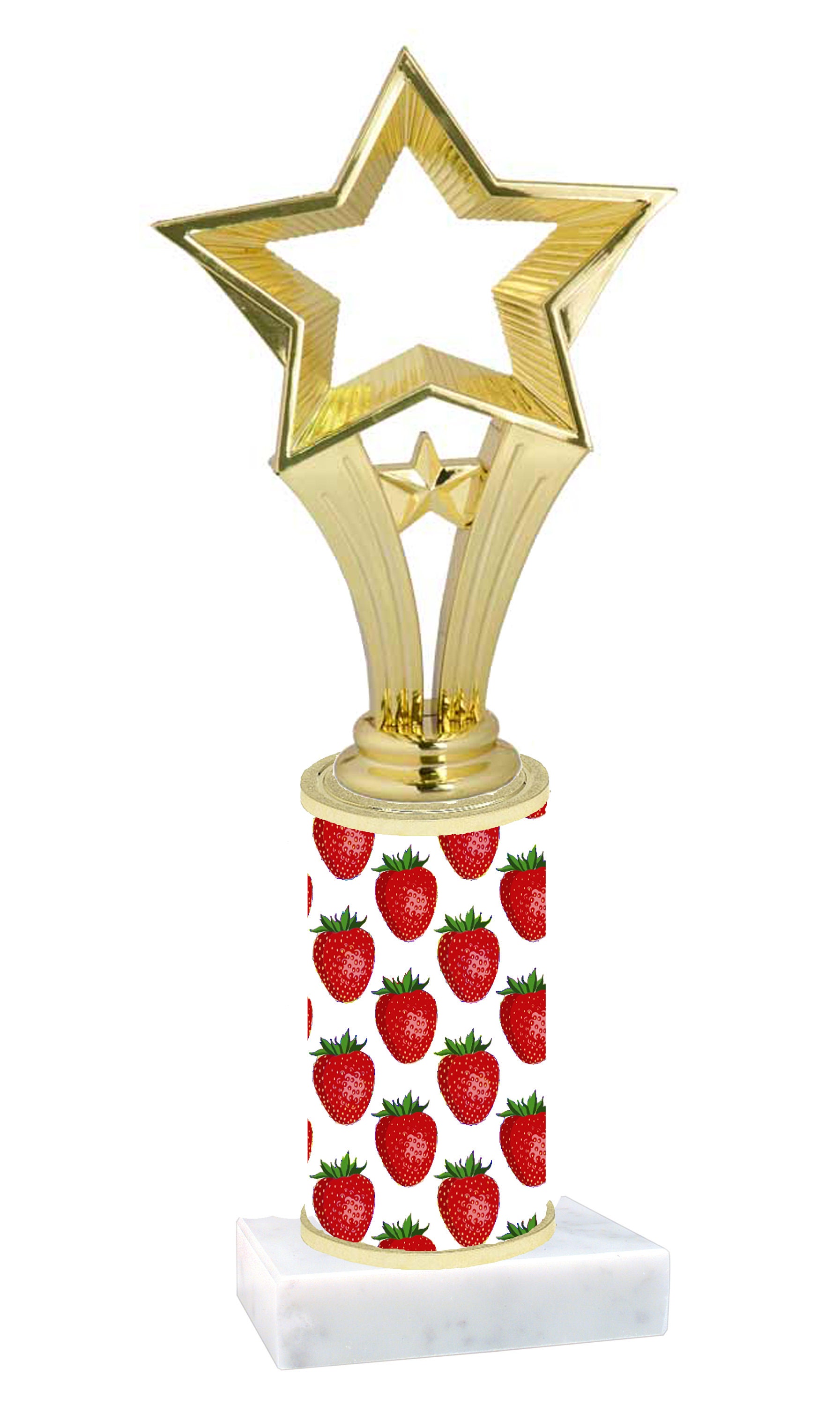Strawberry Theme Trophy With Choice of Figure. Numerous Trophy Heights ...