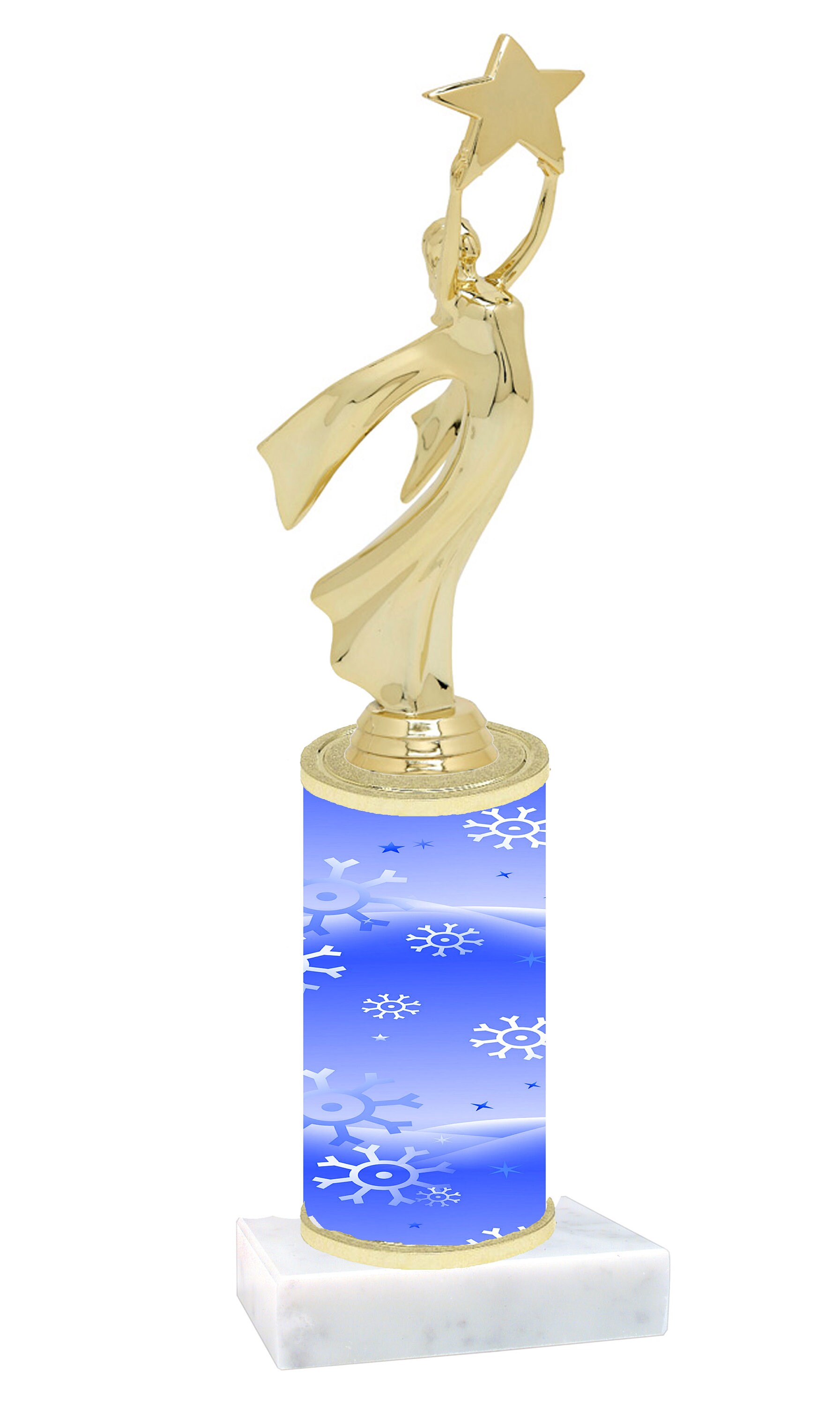 Christmas Winter theme trophy with choice of figure on | Etsy