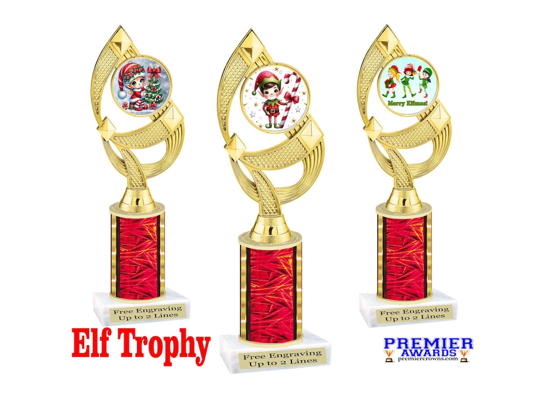 Elf Theme Trophy. Great Trophy for Your Holiday Events, Pageants ...