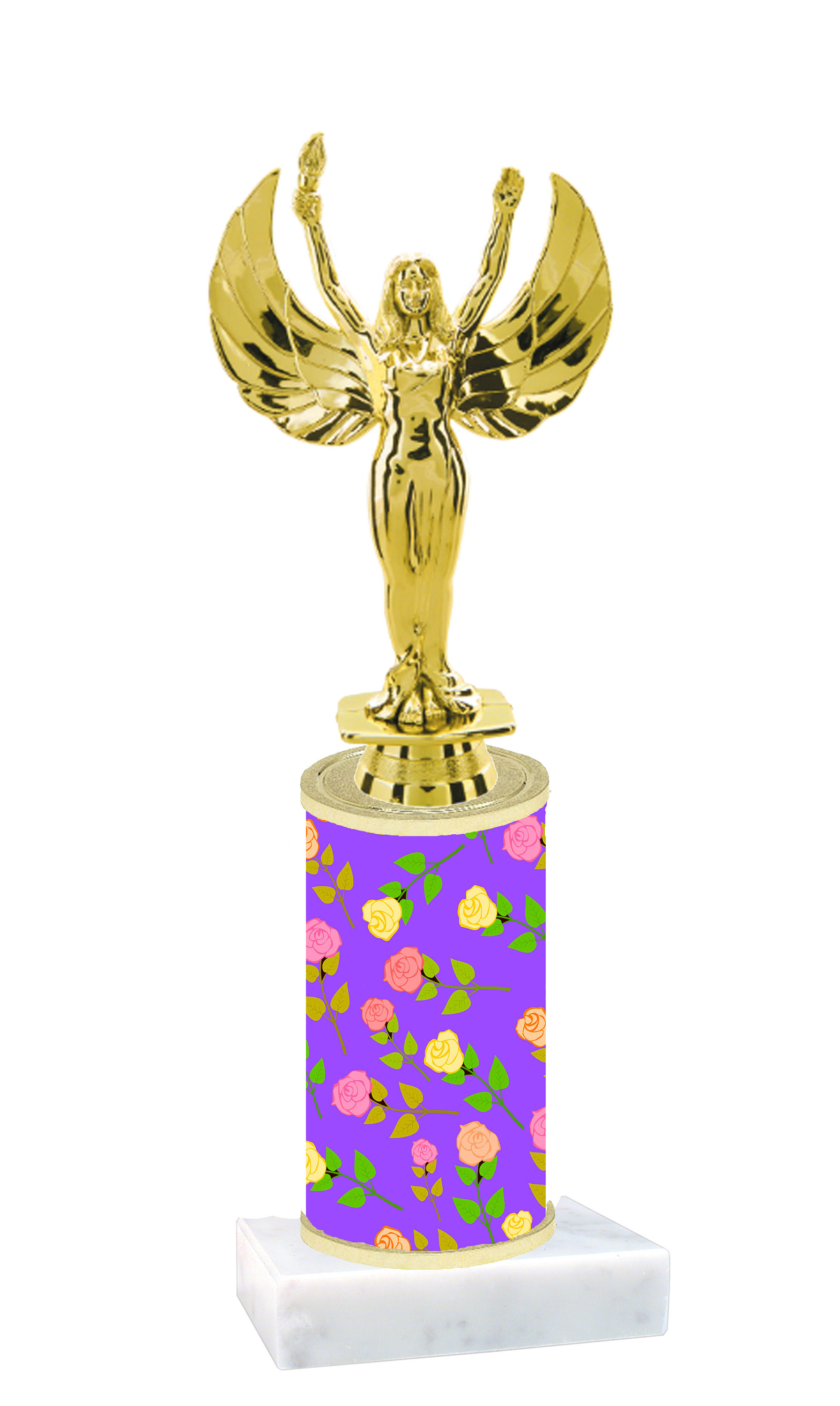 Flowers Design Trophy With Choice of Figure. Numerous Trophy Heights ...