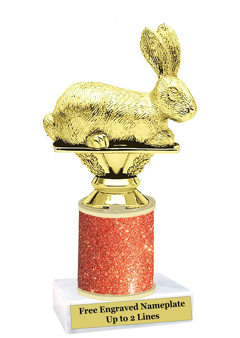 Easter Trophy. Easter Rabbit on Glitter Column. Great for Your - Etsy