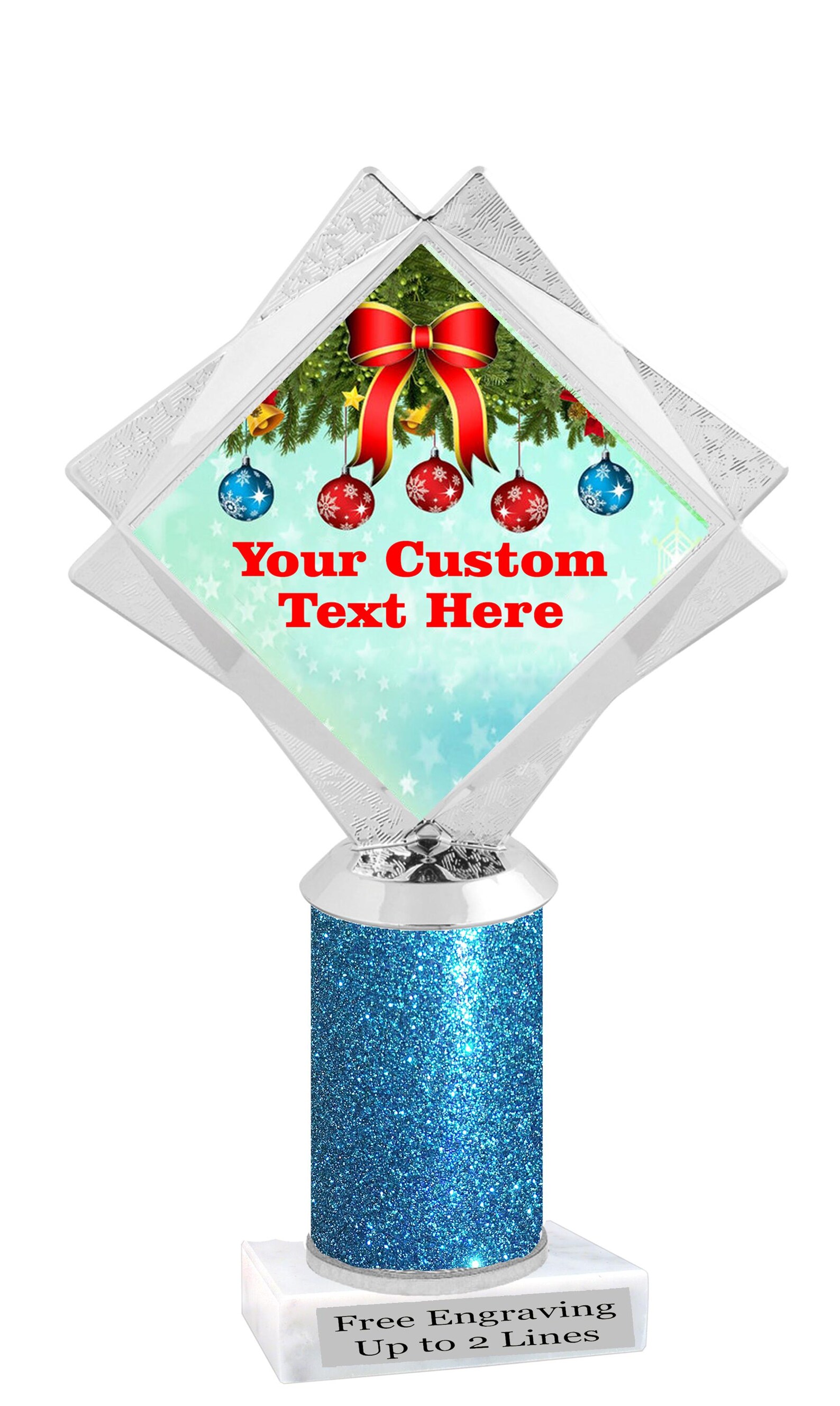 Glitter Custom Holiday Trophy. Great Trophy for Your Holiday Events ...