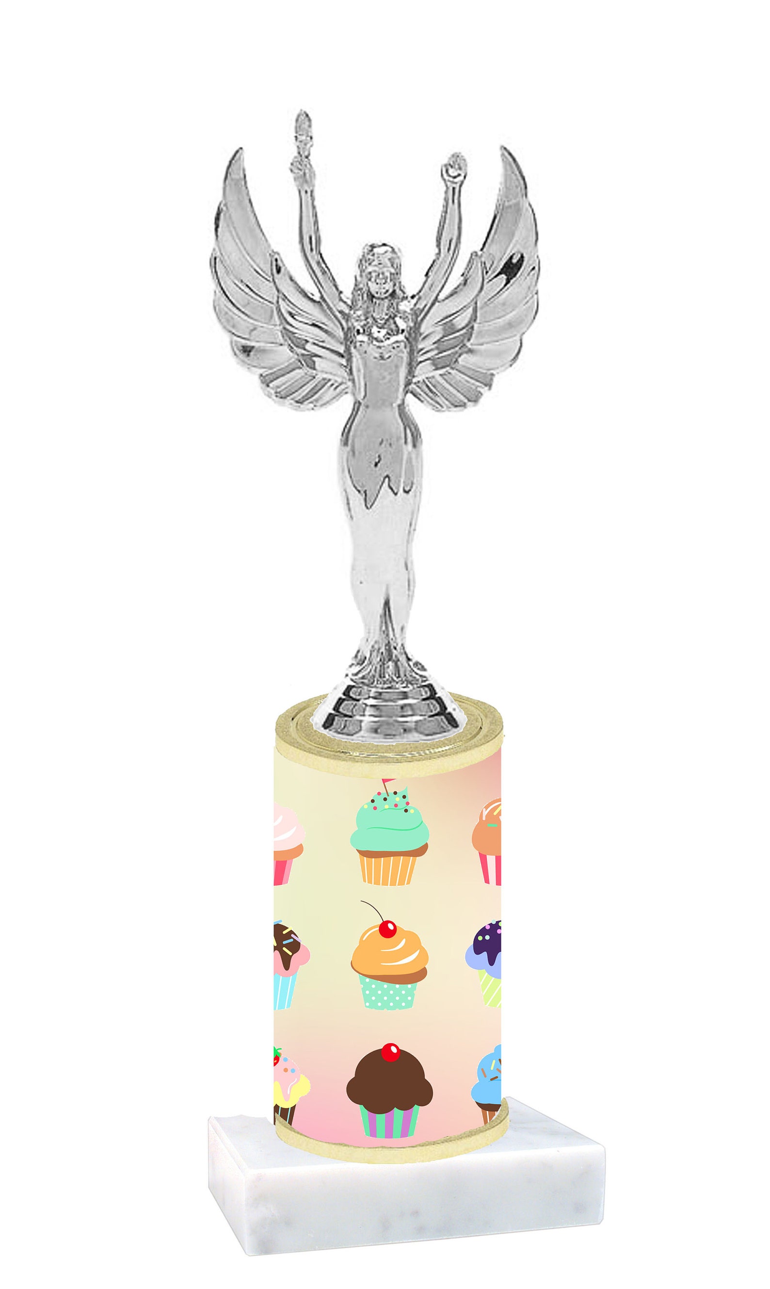 Cupcake Theme Trophy With Choice of Figure. Numerous Trophy Heights ...