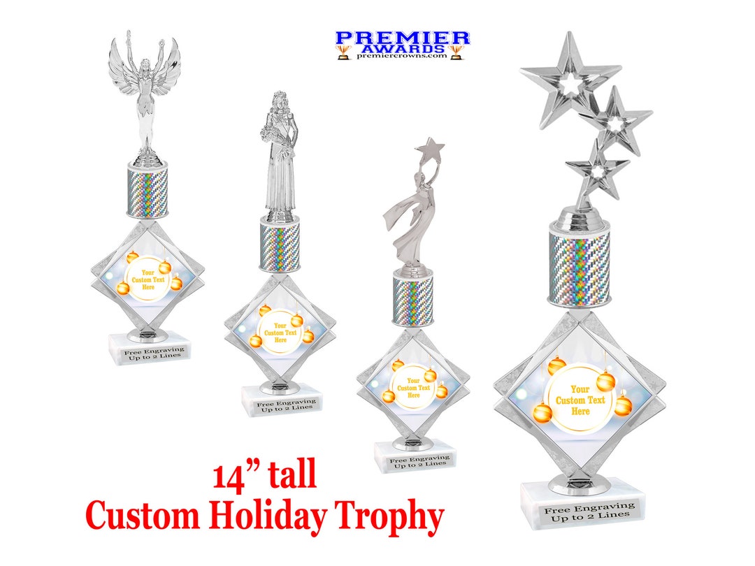 Custom Holiday Trophy. Great Trophy for Your Holiday Events - Etsy