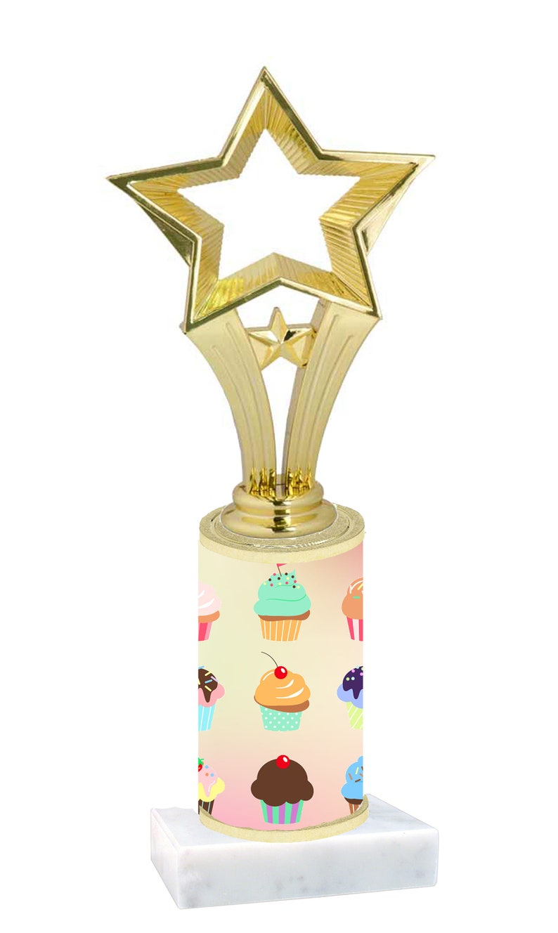 Cupcake Theme Trophy With Choice of Figure. Numerous Trophy - Etsy