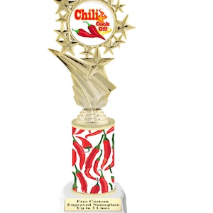 Chili Pepper Trophy. Choice of Artwork and Trophy Height. Great for ...